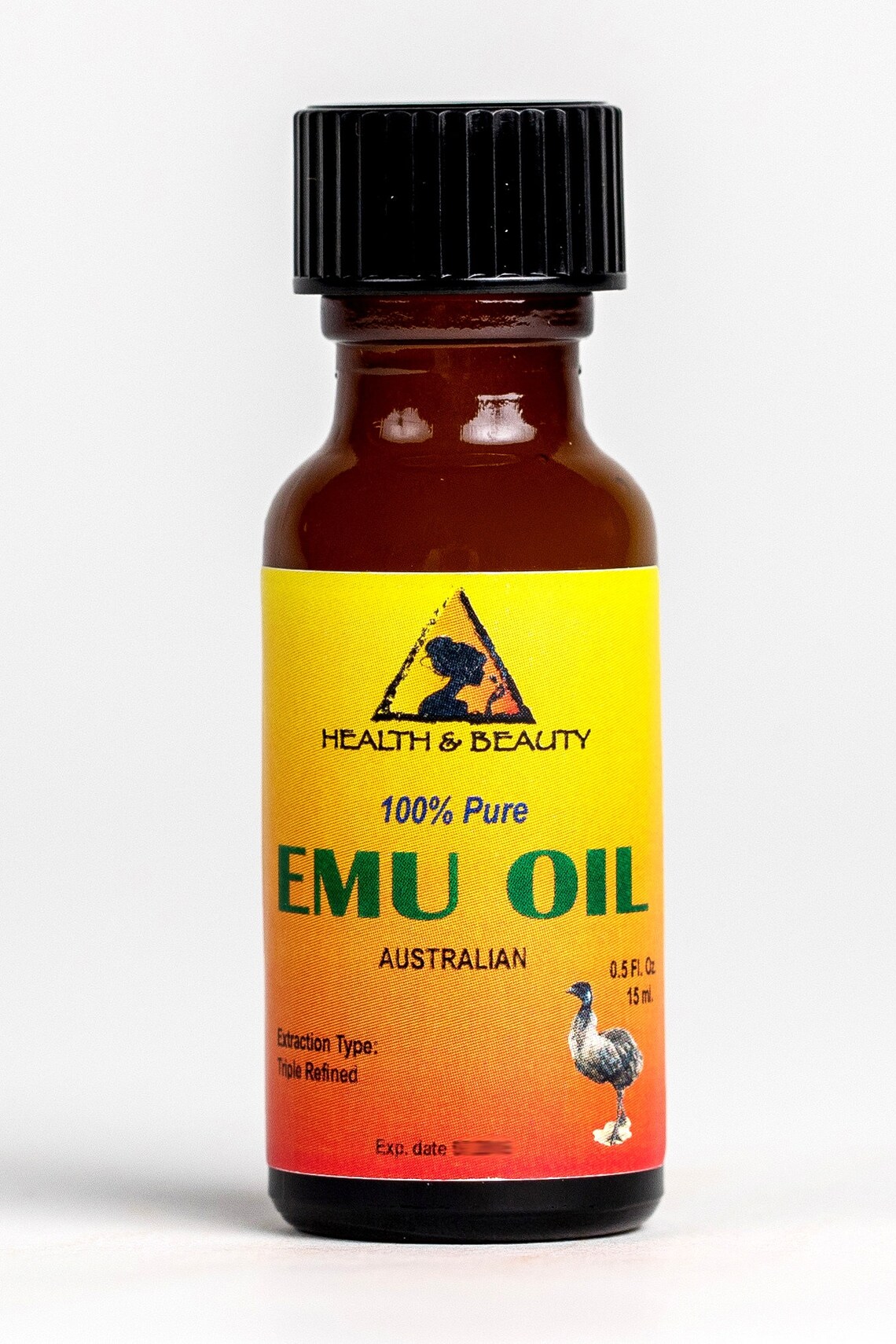 0.5 Oz EMU OIL AUSTRALIAN Triple Refined Organic 100% Pure in Glass ...