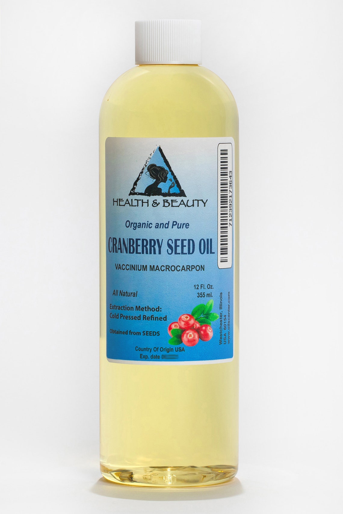 12 Oz CRANBERRY SEED OIL Refined Organic Cold Pressed Premium - Etsy
