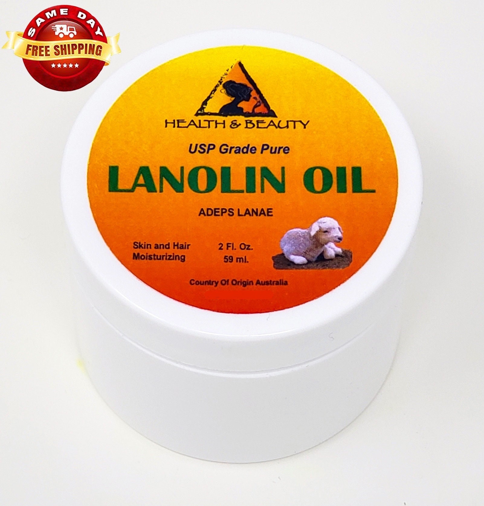 2 Oz LANOLIN ANHYDROUS USP Grade Ultra Refined 100% Pure Skin Hair ...