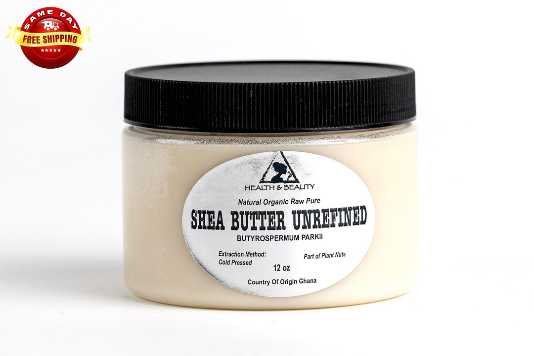 24 Oz SHEA BUTTER UNREFINED Ivory White Organic Raw Cold Pressed Virgin ...