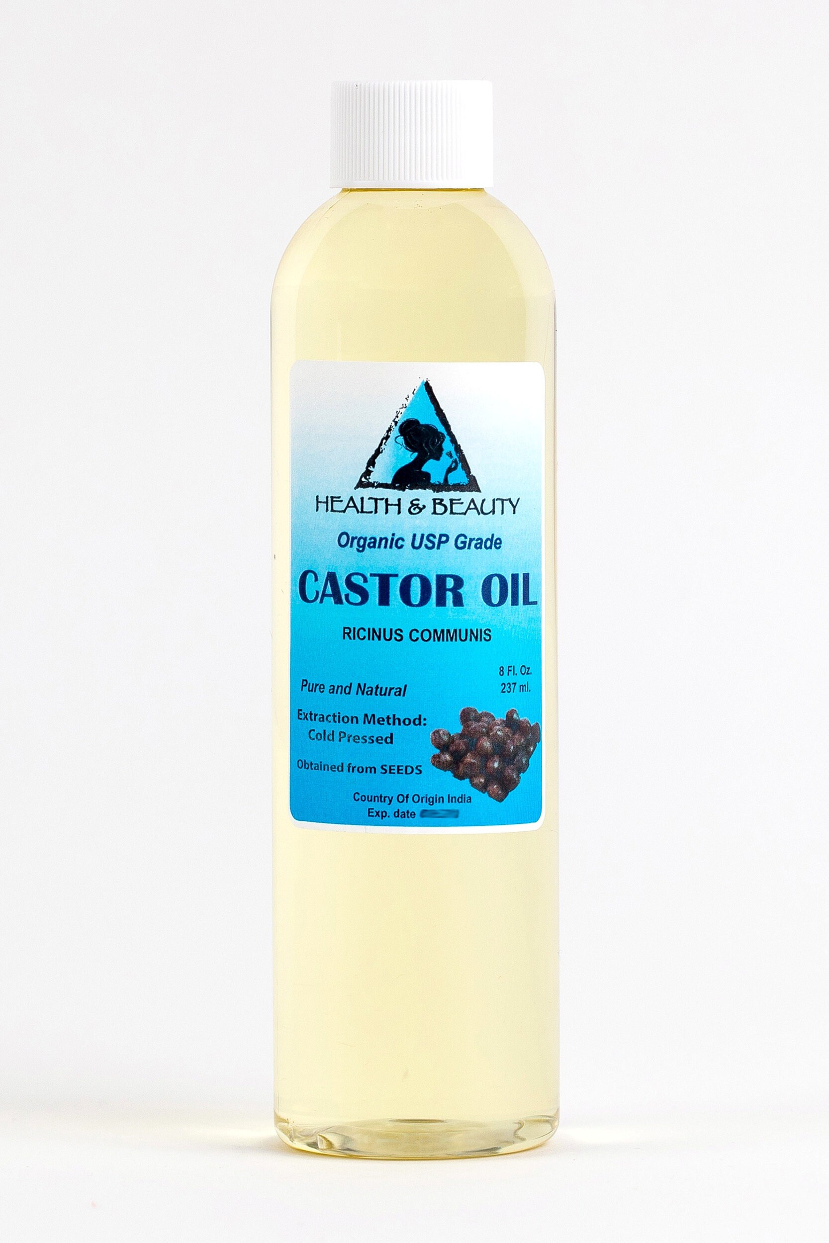 8 Oz CASTOR OIL USP Grade Organic Carrier Cold Pressed Pure Hexane Free ...