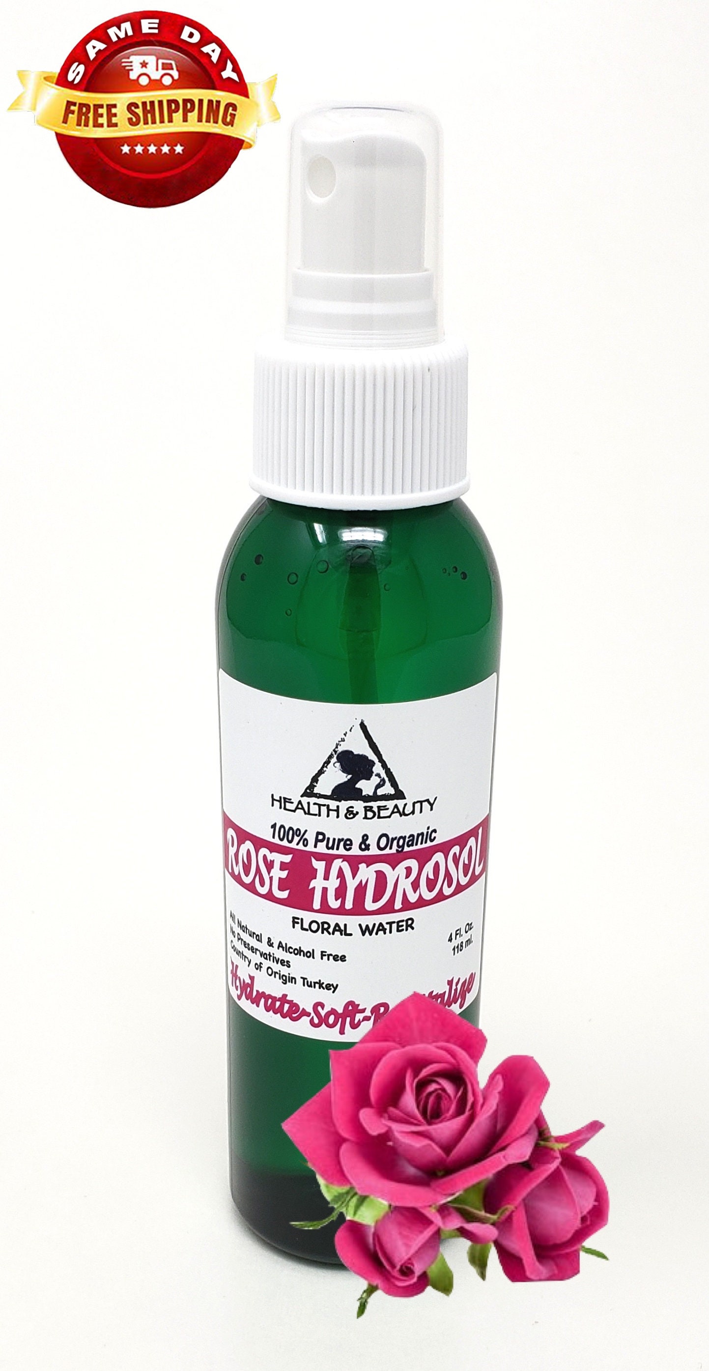 4 oz ROSE HYDROSOL ORGANIC Floral Water Pure Natural | Etsy