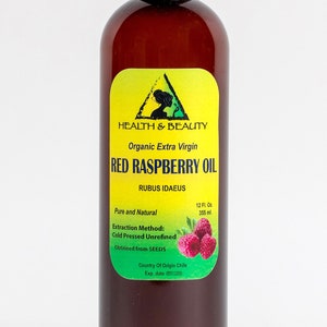 12 Oz RED RASPBERRY Seed Oil UNREFINED Organic Extra Virgin Cold ...
