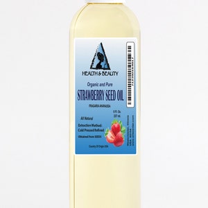 8 Oz STRAWBERRY SEED Oil REFINED Organic Cold Pressed 100% Pure All ...