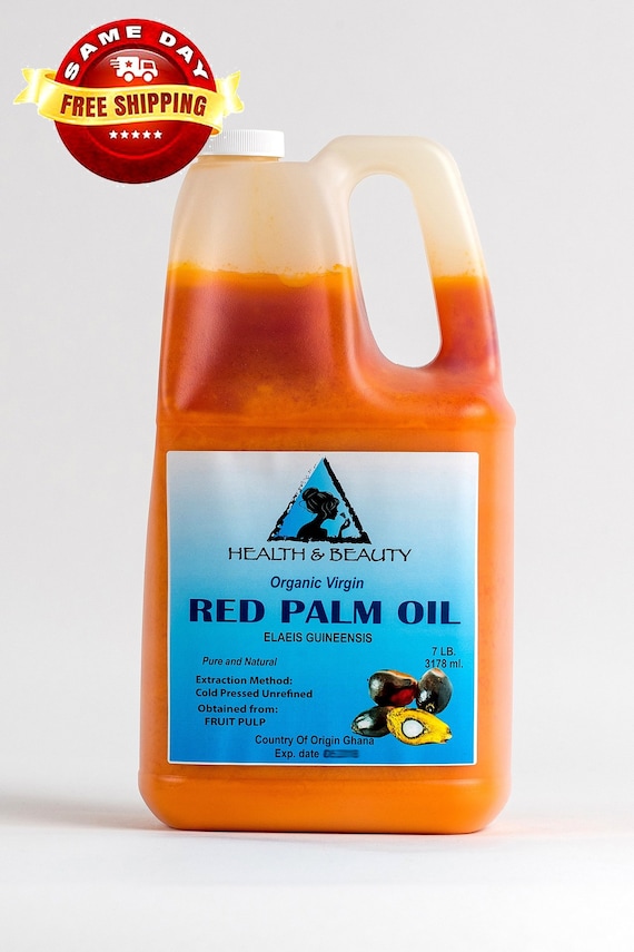 7 Lb 1 gal PALM OIL RED Extra Virgin Organic | Etsy