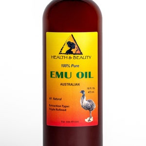 32 Oz EMU OIL AUSTRALIAN Triple Refined Organic 100% Pure - Etsy