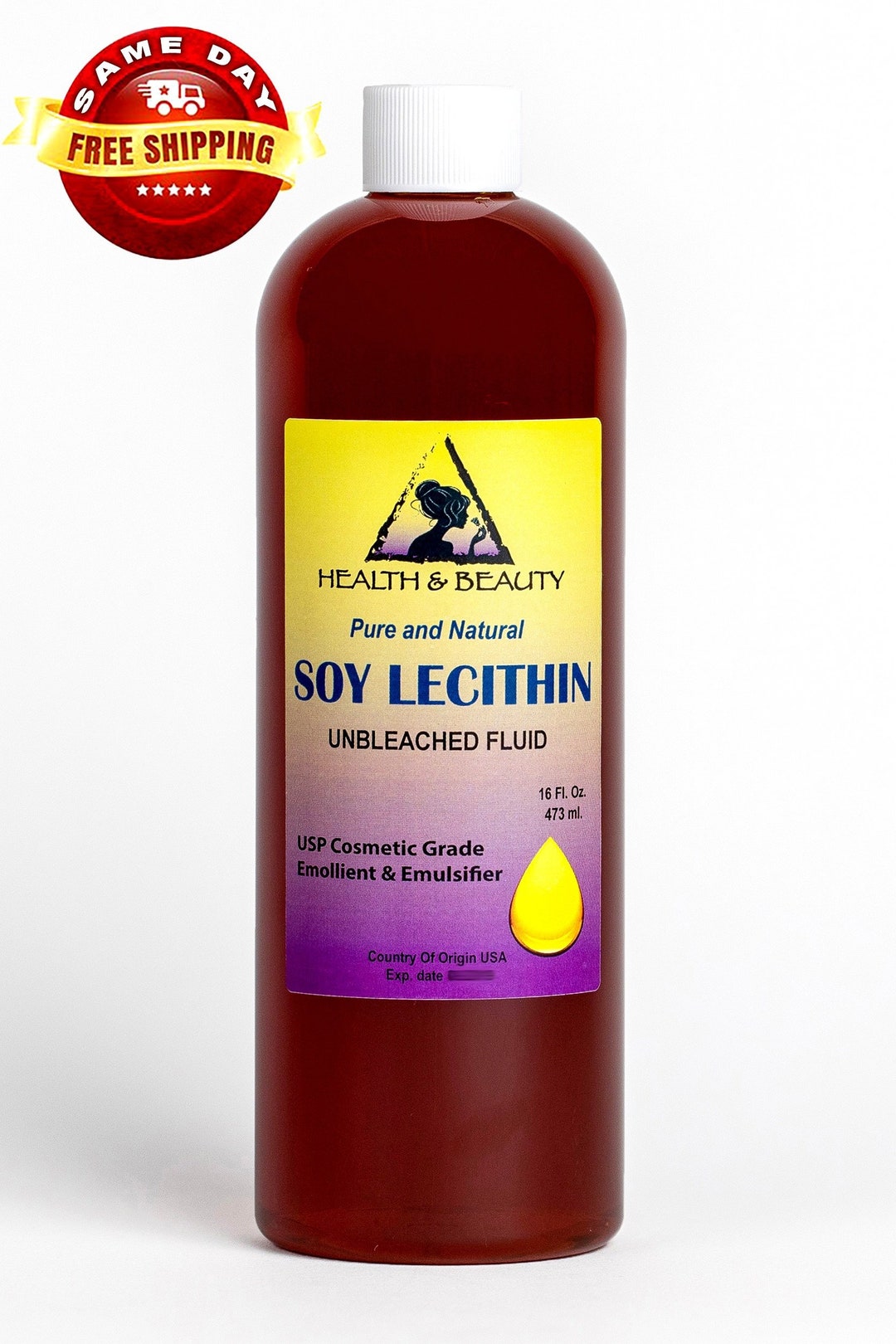 32 Oz LECITHIN SOY UNBLEACHED Fluid Liquid Emulsifier Emollient ...