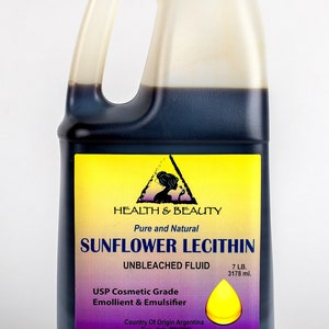 7 Lb, 1 Gal LECITHIN SUNFLOWER UNBLEACHED Fluid Liquid Emulsifier ...