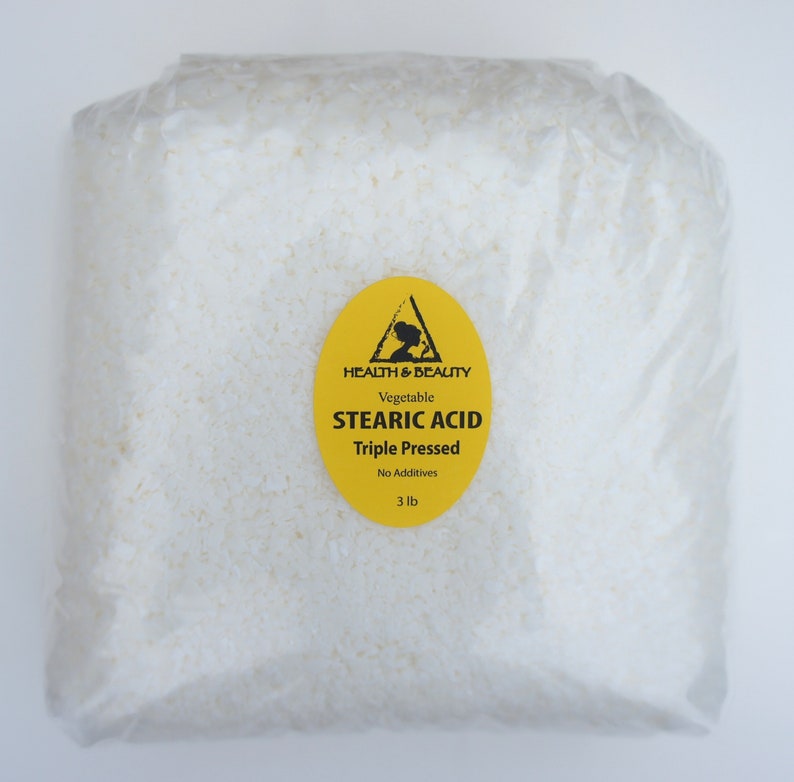 48 Oz, 3 Lb STEARIC ACID VEGETABLE Triple Pressed Pastilles Beads 100% ...