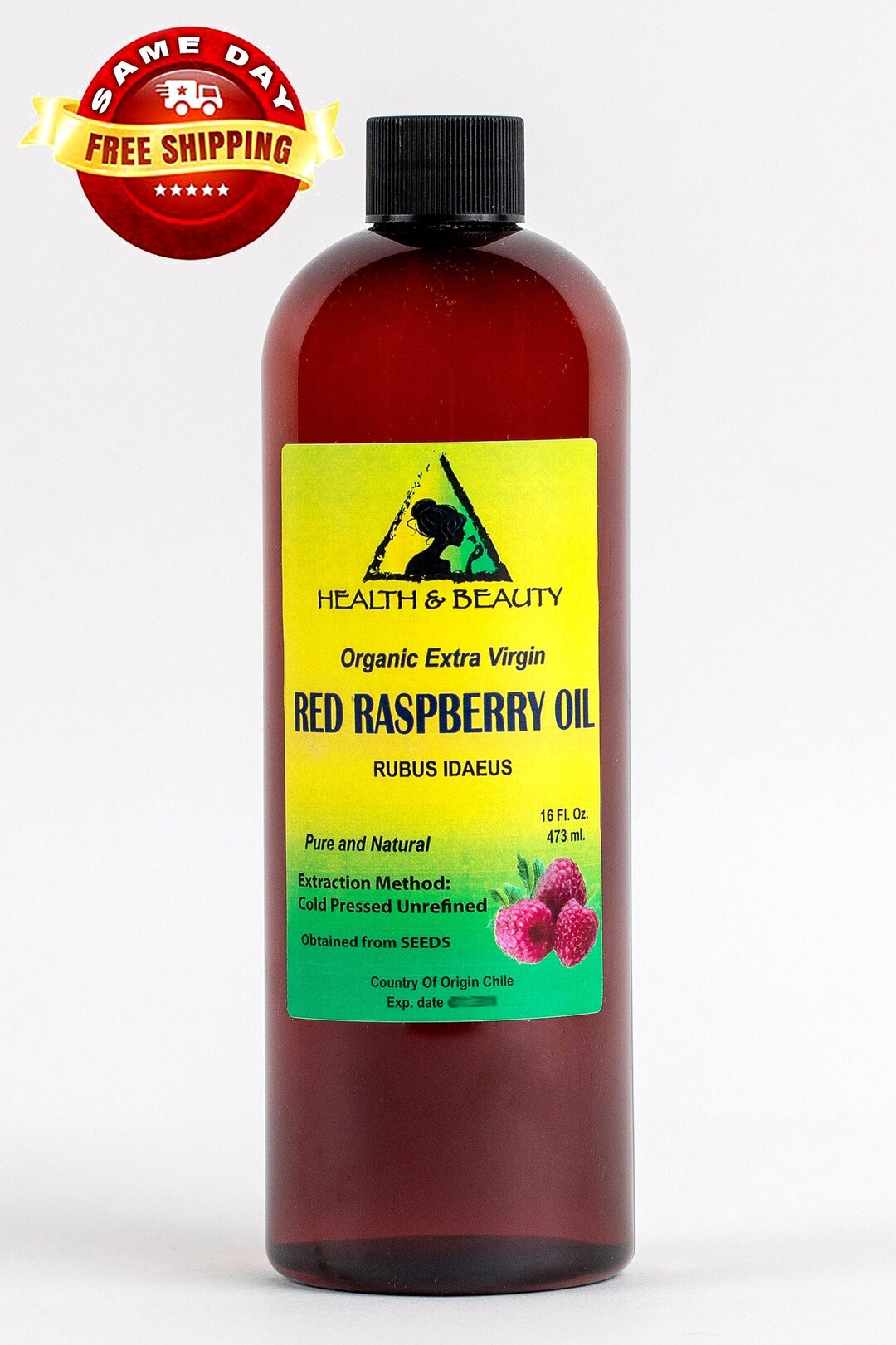 16 Oz RED RASPBERRY Seed Oil UNREFINED Organic Extra Virgin Cold ...