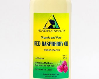 64 Oz Red Raspberry Seed Oil 100% Pure & Organic Cold Pressed REFINED ...