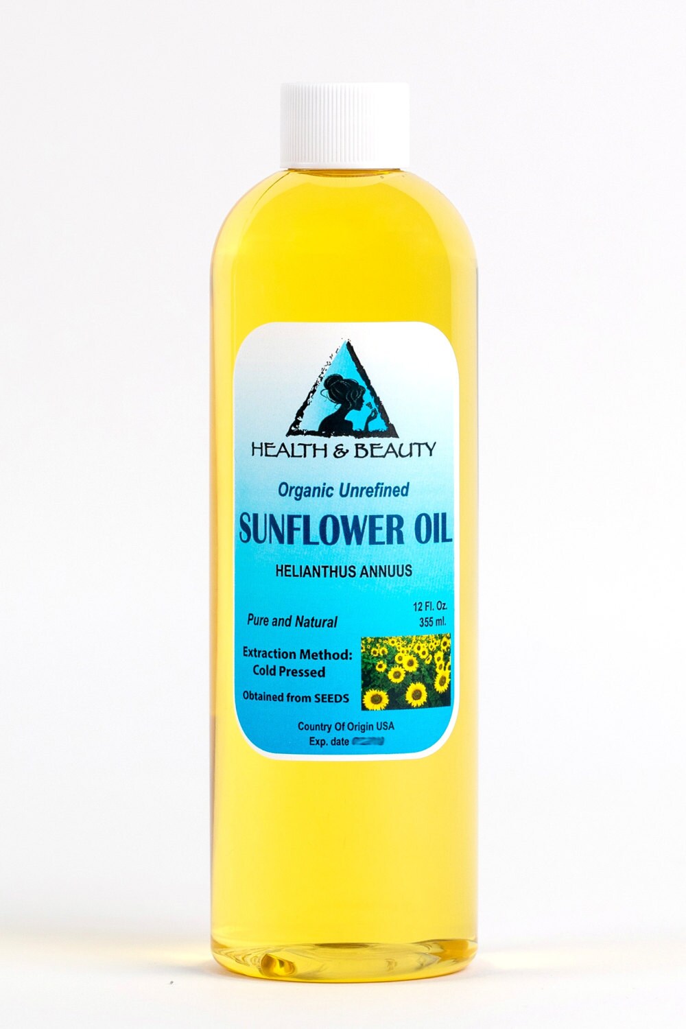 24 oz SUNFLOWER OIL UNREFINED Organic Carrier Cold Pressed | Etsy