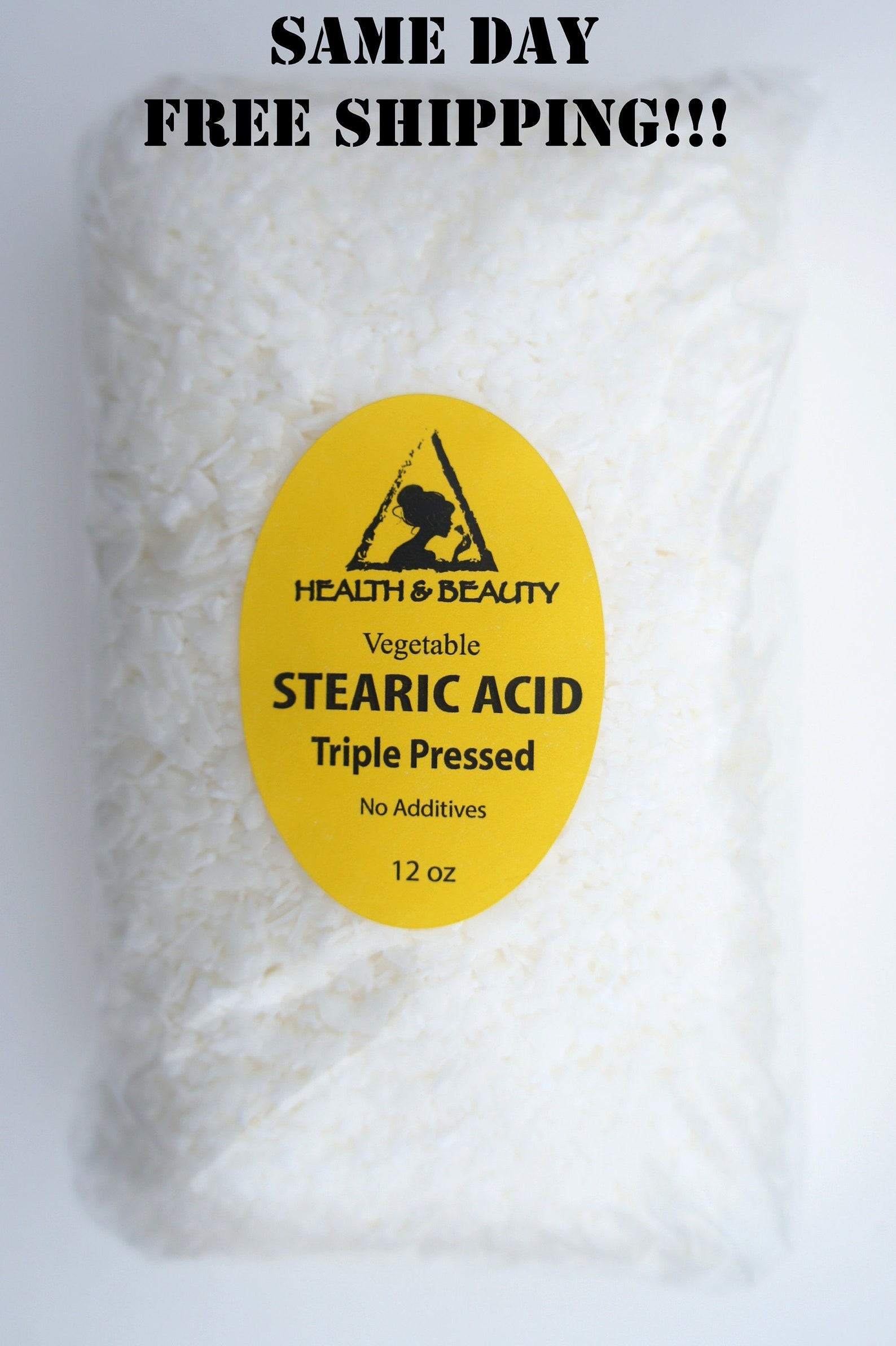 12 Oz STEARIC ACID VEGETABLE Triple Pressed Pastilles Beads 100% Pure ...