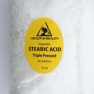 12 Oz STEARIC ACID VEGETABLE Triple Pressed Pastilles Beads 100% Pure ...