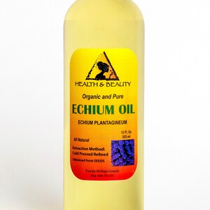 24 Oz ECHIUM SEED OIL Refined Organic Carrier Cold Pressed Natural ...