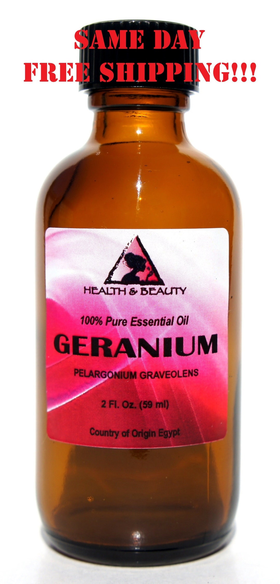 2 Oz GERANIUM ESSENTIAL OIL Organic Aromatherapy Natural 100% Pure in ...