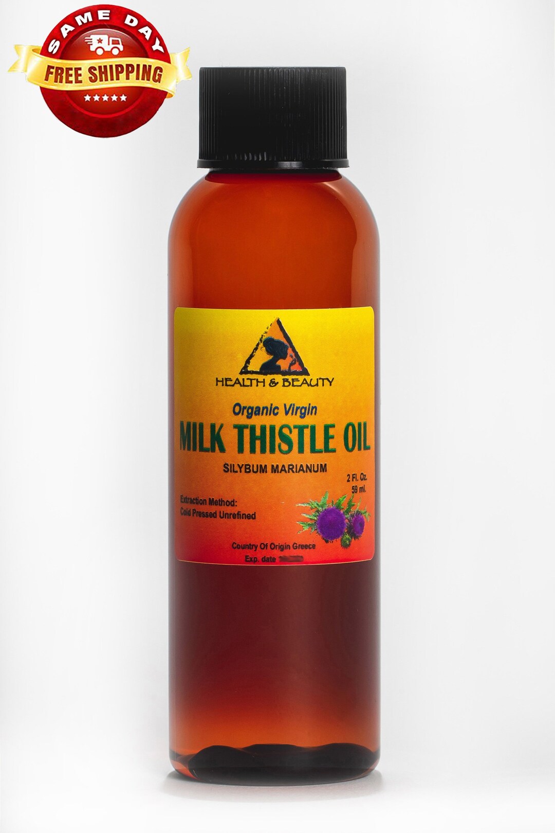 2 Oz MILK THISTLE SEED Oil Unrefined Organic Virgin Cold Pressed Pure ...