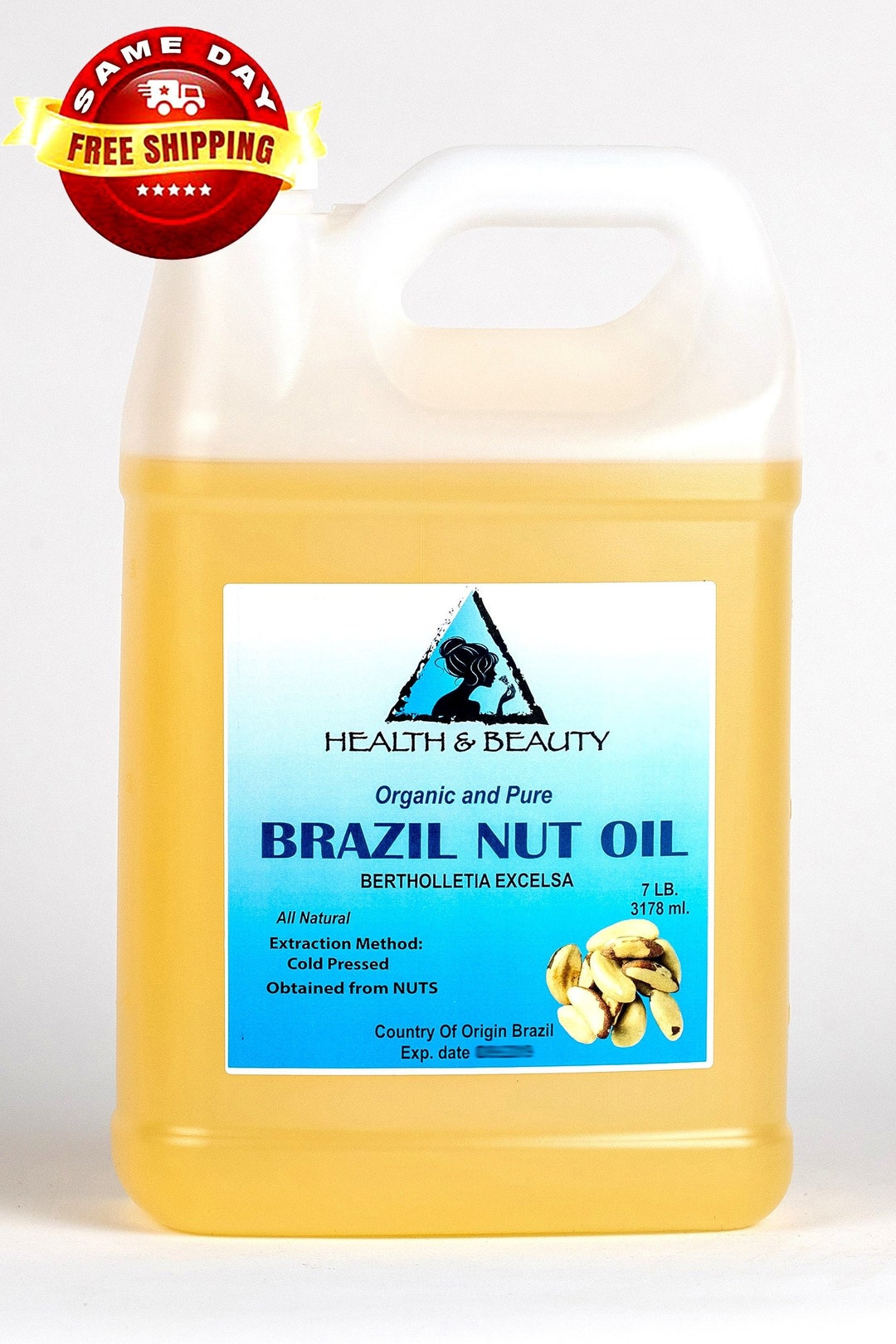 7 Lb, 1 Gal Organic Brazil Nut Oil: Cold Pressed, 100% Pure - Etsy