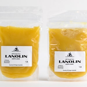 2 Lb LANOLIN ANHYDROUS USP Grade Ultra Refined 100% Pure Skin Hair ...