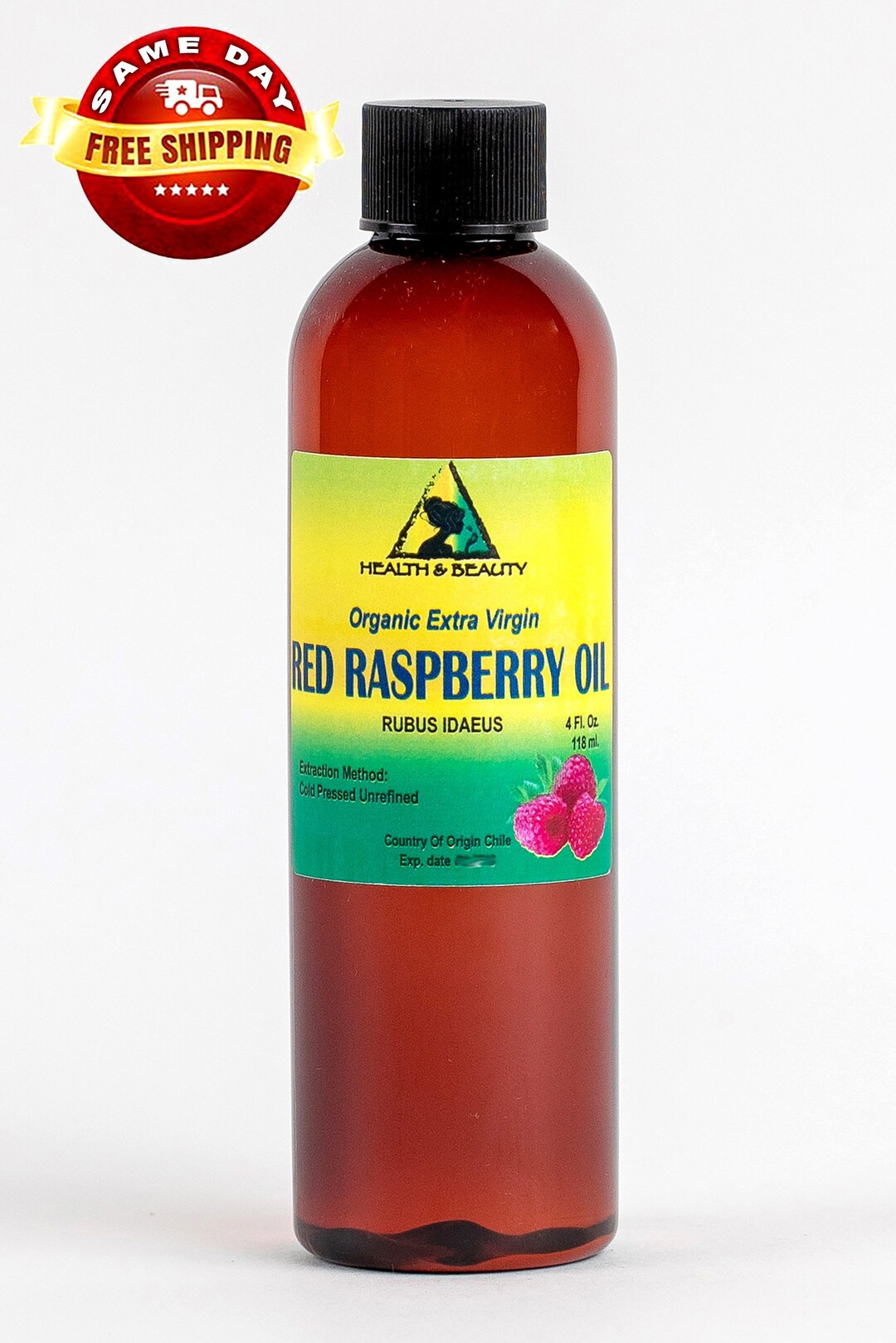 4 Oz RED RASPBERRY Seed Oil UNREFINED Organic Extra Virgin Cold Pressed ...