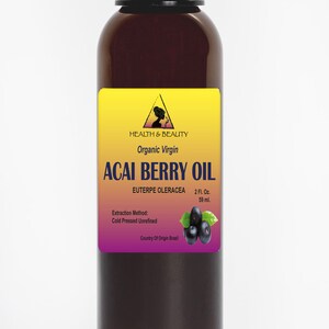 2 Oz ACAI BERRY OIL Unrefined Organic Virgin Cold Pressed Raw Natural ...