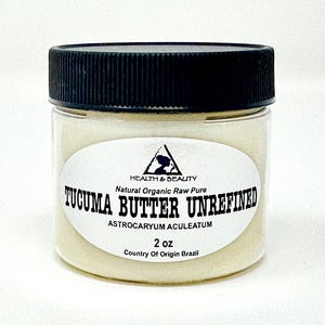 2 Oz TUCUMA BUTTER UNREFINED Organic Extra Virgin Cold Pressed Raw Pure ...