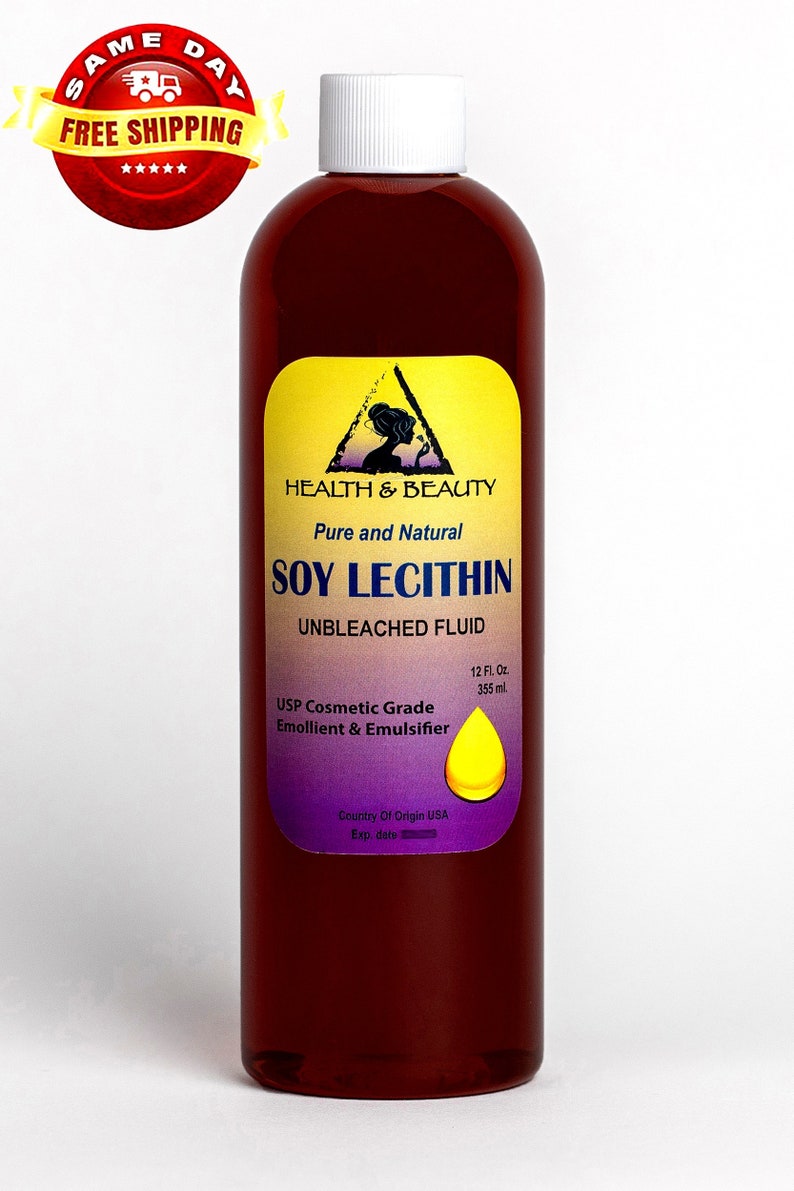 12 Oz LECITHIN SOY UNBLEACHED Fluid Liquid Emulsifier | Etsy