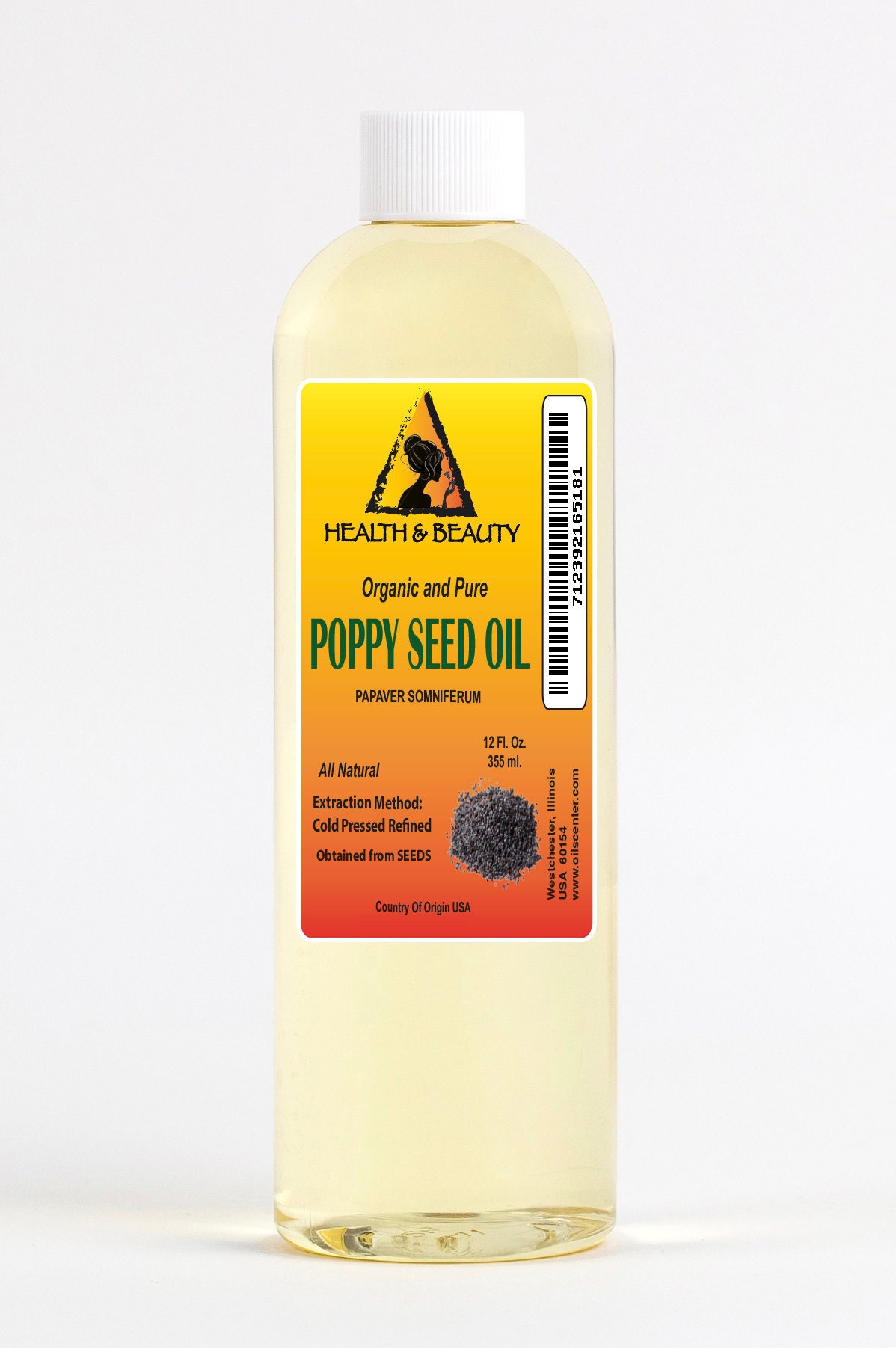 12 Oz POPPY SEED OIL Refined Organic Cold Pressed Premium Pure - Etsy