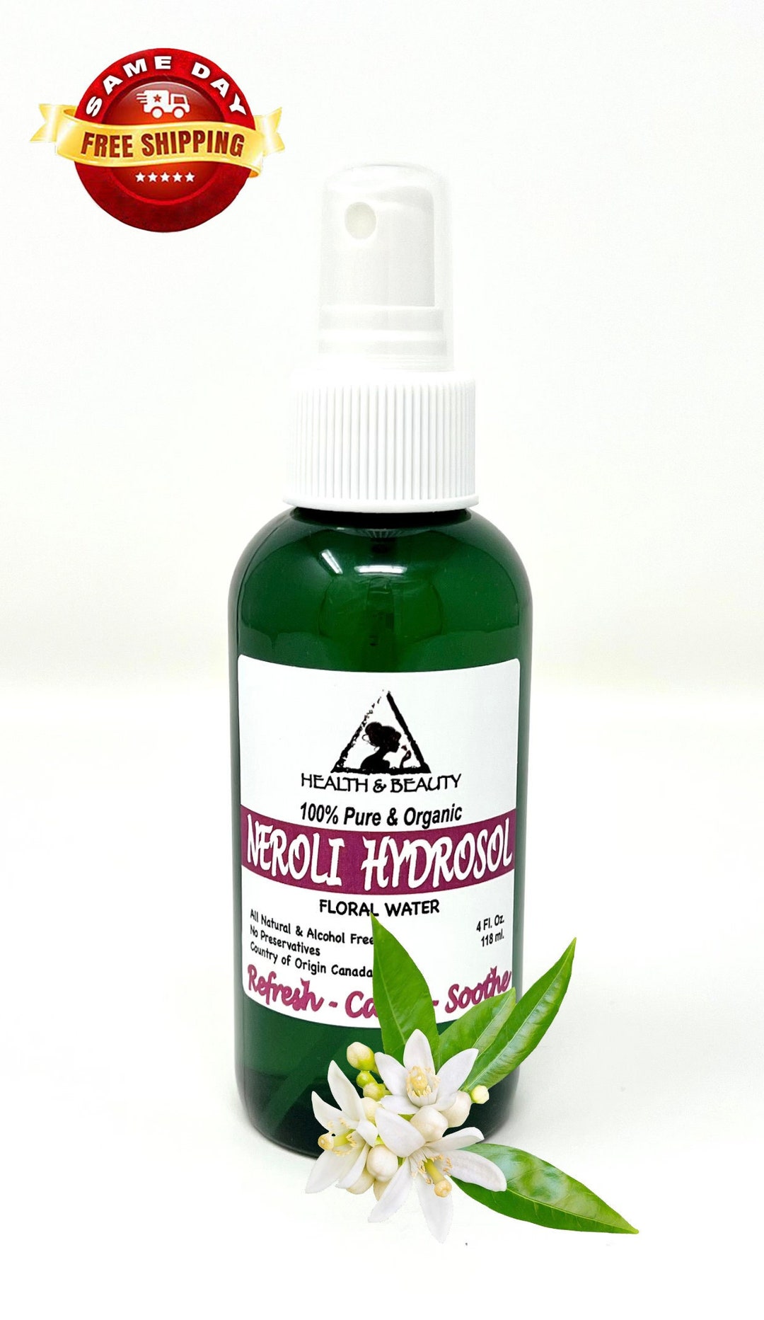 4 Oz NEROLI HYDROSOL ORGANIC Floral Water Pure Natural - Etsy