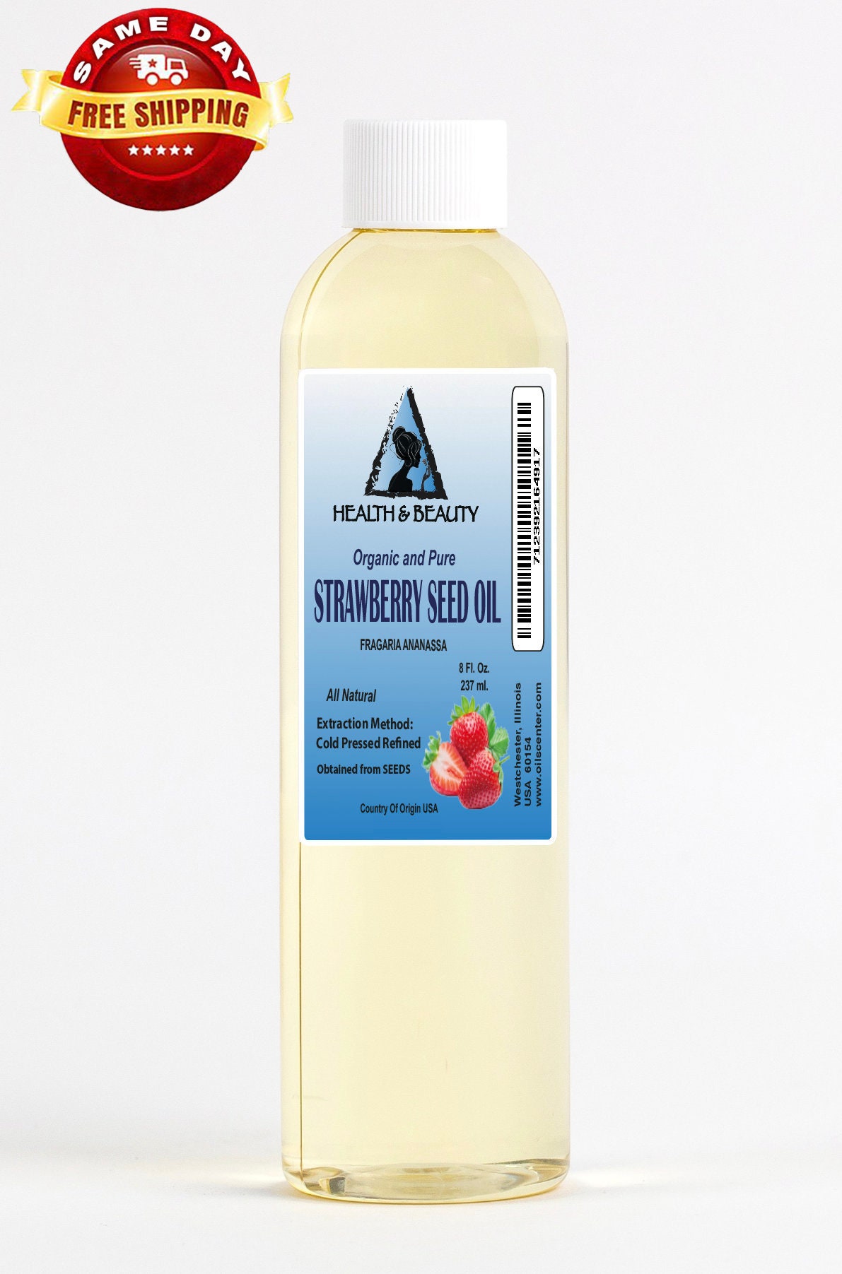 8 oz STRAWBERRY SEED Oil REFINED Organic Cold Pressed 100% | Etsy