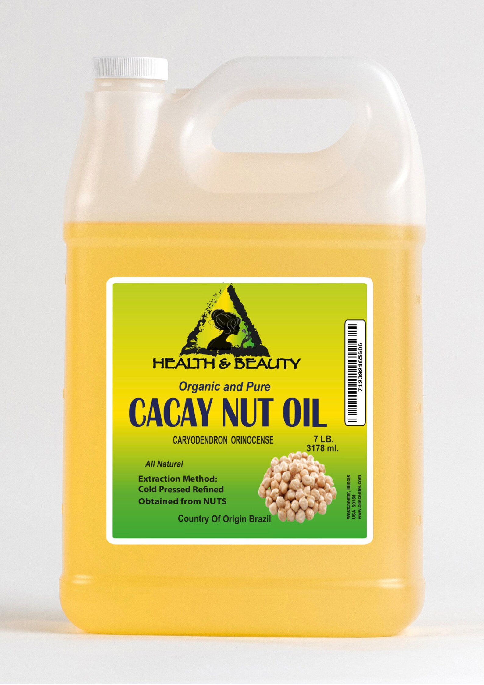 7 Lb 1 Gal CACAY NUT / KAHAI Oil Refined Organic Premium Cold - Etsy