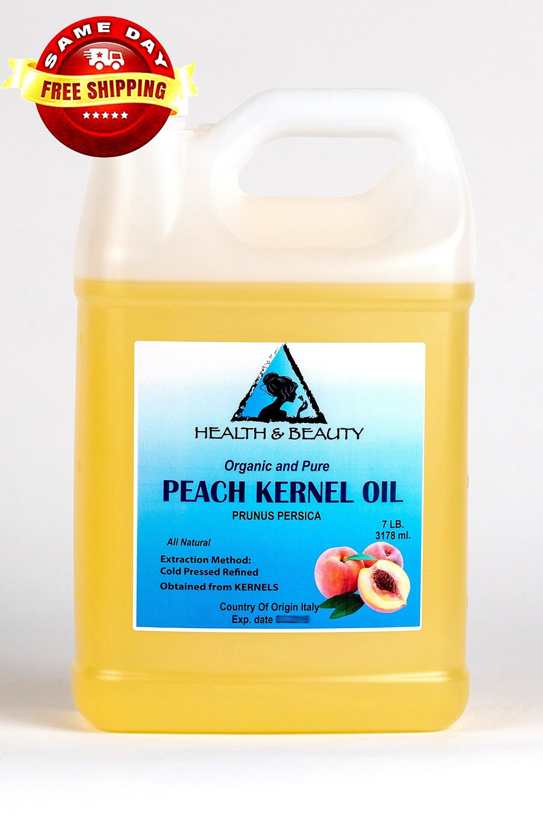 7 Lb, 1 Gal Organic Peach Kernel Oil: Cold Pressed, Refined - Etsy