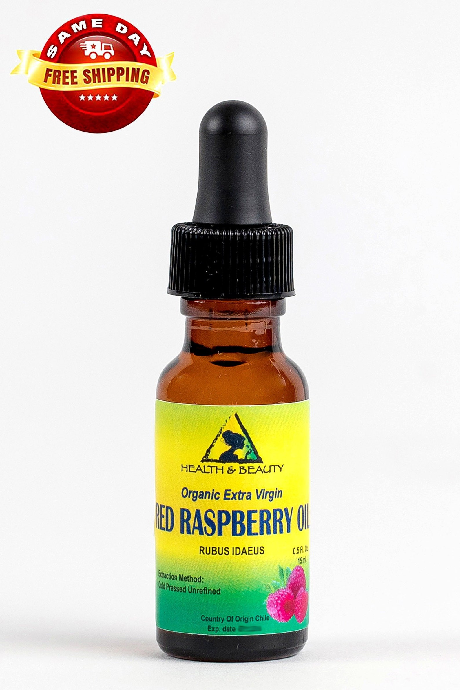 0.5 Oz RED RASPBERRY Seed Oil UNREFINED Organic Extra Virgin Cold ...