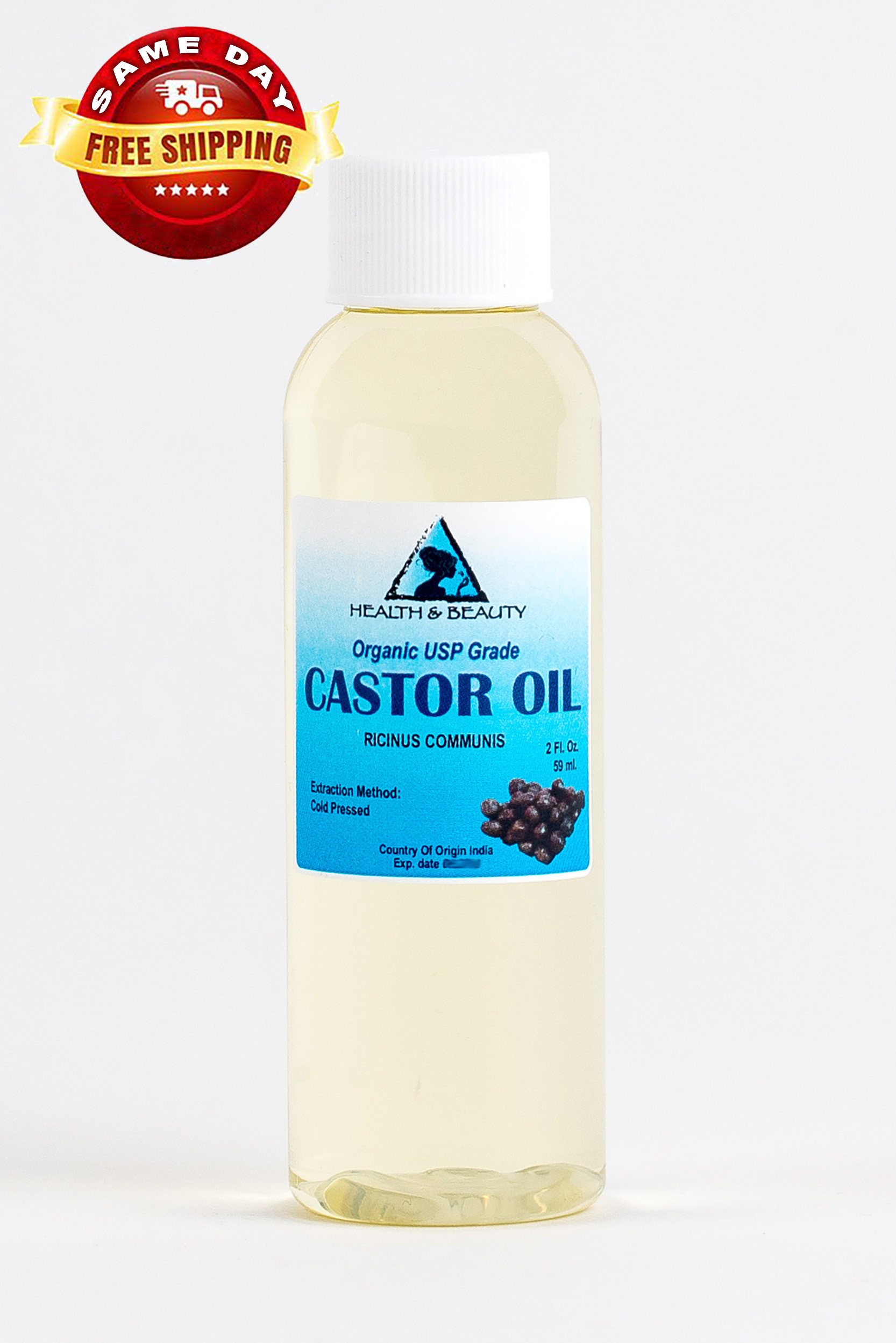 4 Oz CASTOR OIL USP Grade Organic Carrier Cold Pressed Pure Hexane Free ...
