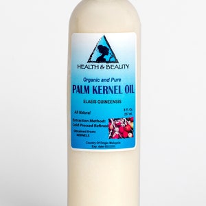 8 Oz PALM KERNEL OIL Organic Carrier Cold Pressed Sustainable Natural ...