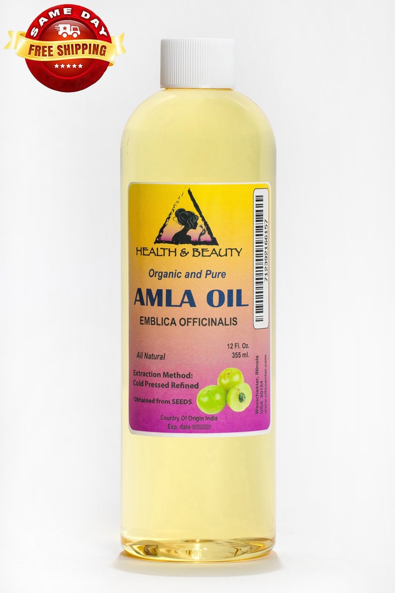 12 Oz AMLA / GOOSEBERRY SEED Oil Refined Organic Cold Pressed Natural ...