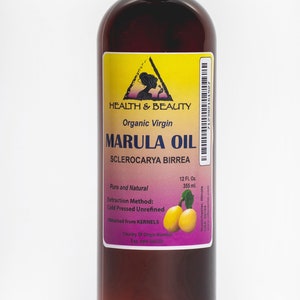 12 Oz MARULA OIL UNREFINED Organic Virgin Cold Pressed Raw Premium ...