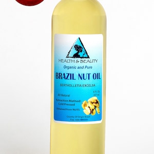 8 Oz BRAZIL NUT OIL Organic Carrier Cold Pressed Natural Fresh 100% ...