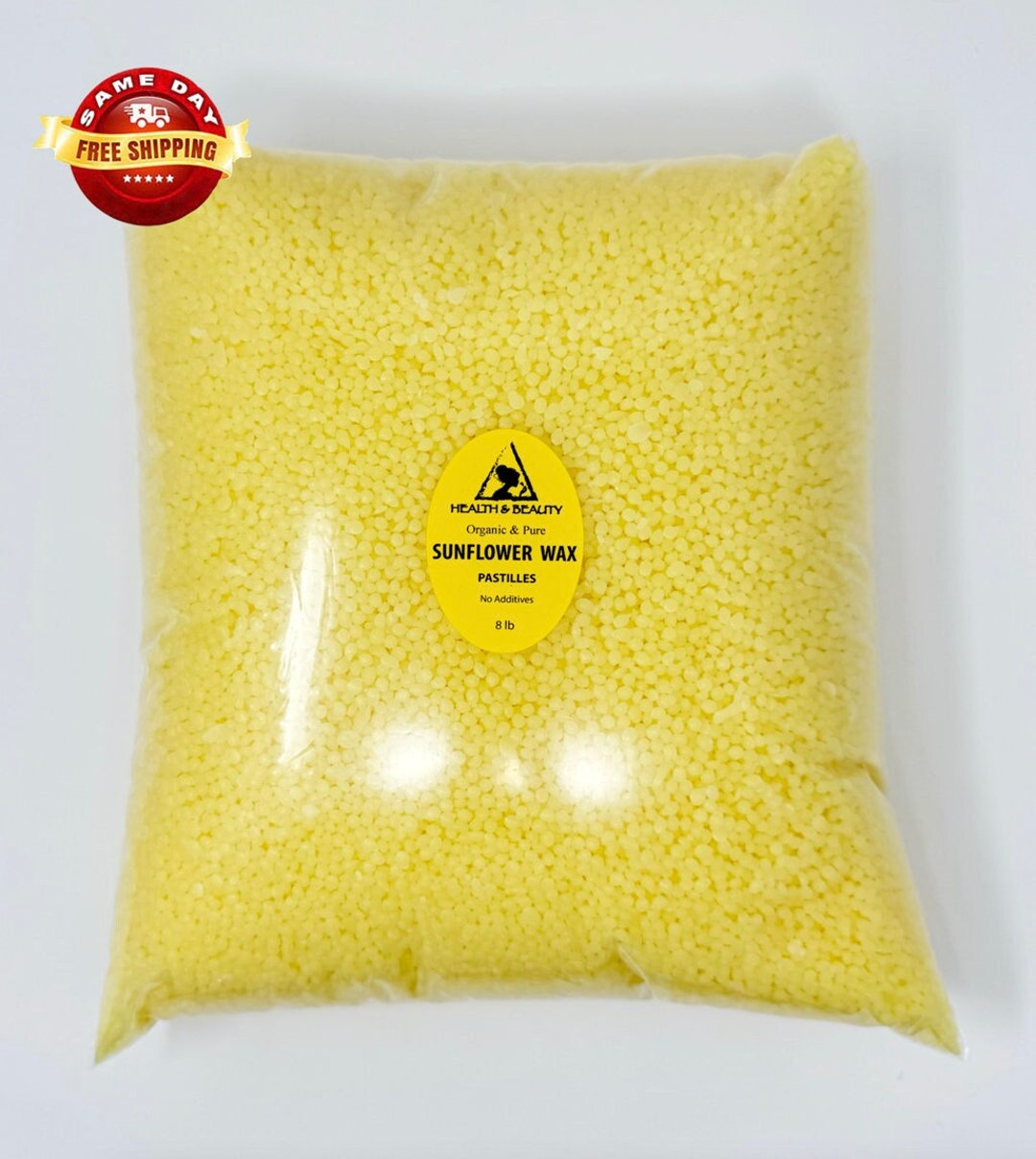 8 Lb SUNFLOWER WAX ORGANIC Vegan 100% Pure Pastilles Beads - Etsy