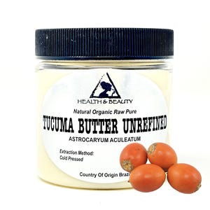 2 Oz TUCUMA BUTTER UNREFINED Organic Extra Virgin Cold Pressed Raw Pure ...