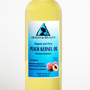 32 Oz PEACH KERNEL OIL Refined Organic Carrier Cold Pressed Natural ...