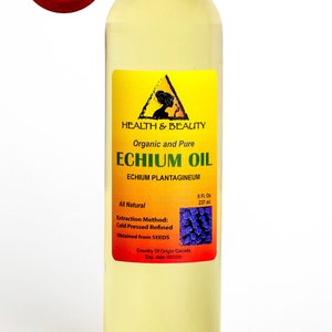 8 Oz ECHIUM SEED OIL Refined Organic Carrier Cold Pressed Natural Fresh ...