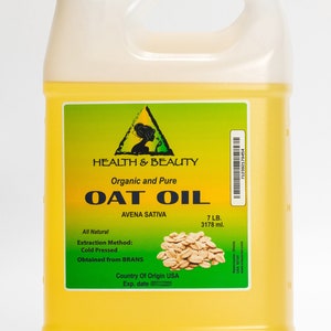 7 Lb, 1 Gal OAT OIL ORGANIC Carrier Cold Pressed Natural 100% Pure - Etsy