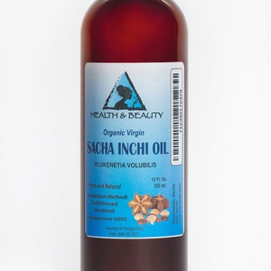 12 Oz SACHA INCHI OIL Unrefined Organic Carrier Virgin Cold Pressed ...