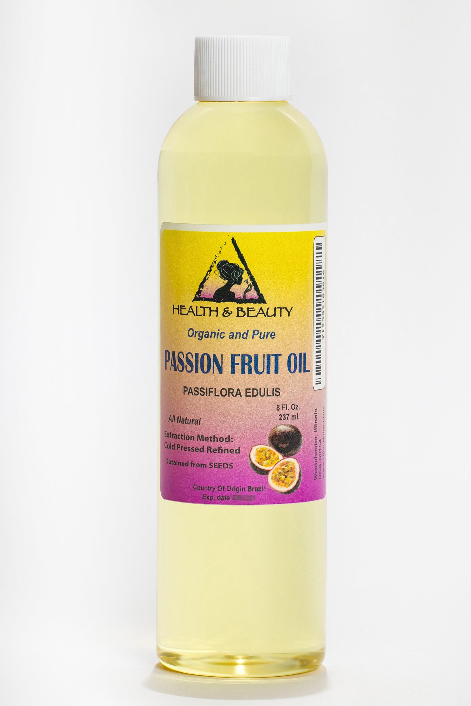 8 Oz PASSION FRUIT / MARACUJA Oil Refined Organic Cold Pressed Fresh ...
