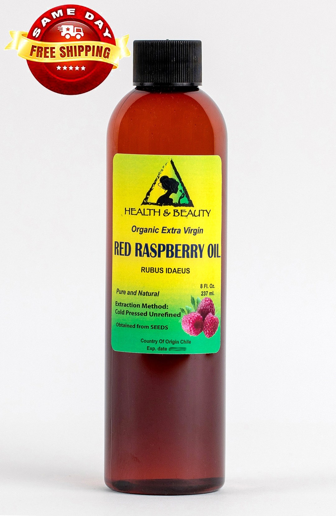 8 Oz RED RASPBERRY Seed Oil UNREFINED Organic Extra Virgin Cold Pressed ...