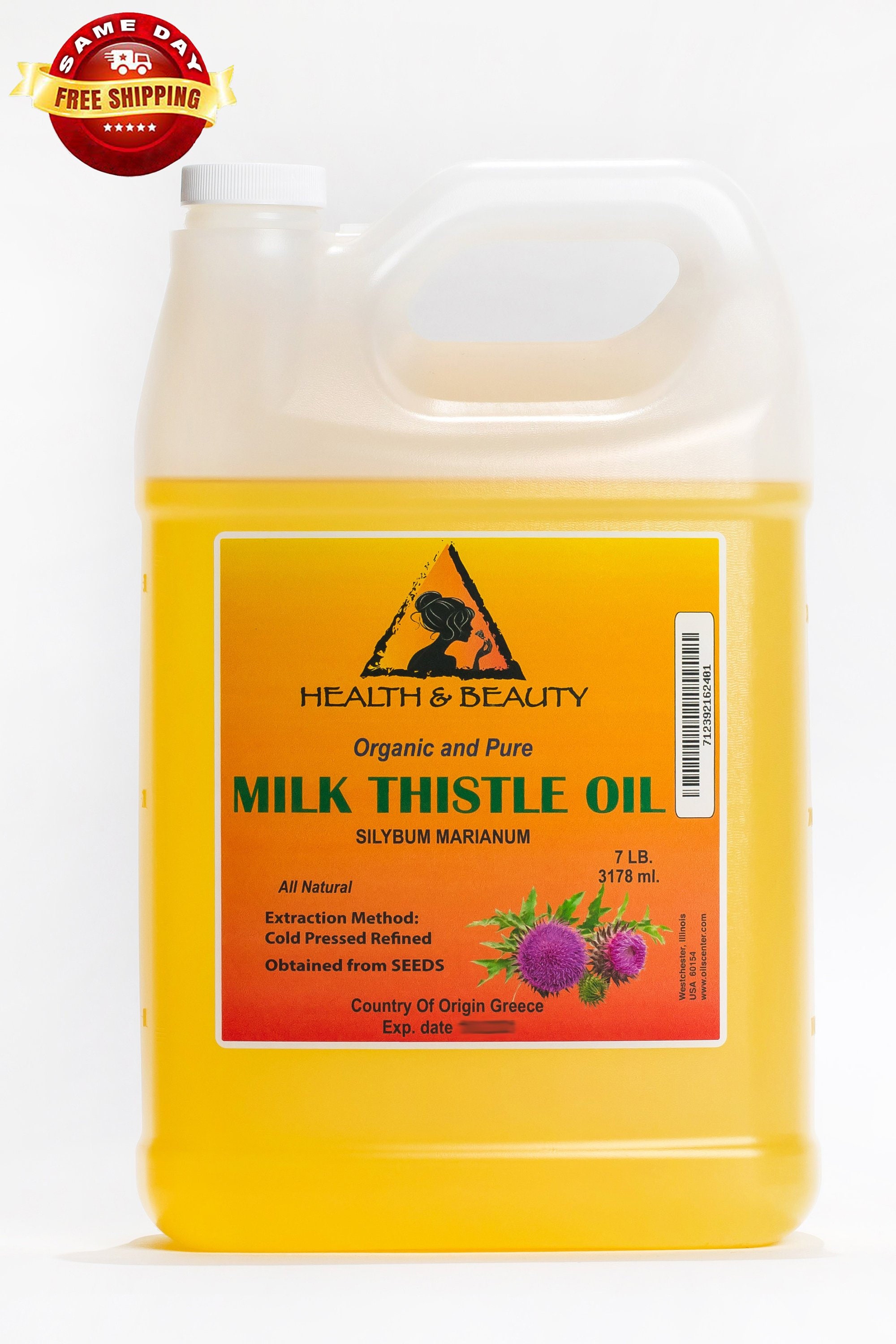 7 lb 1 gal MILK THISTLE SEED Oil Organic Refined Premium | Etsy