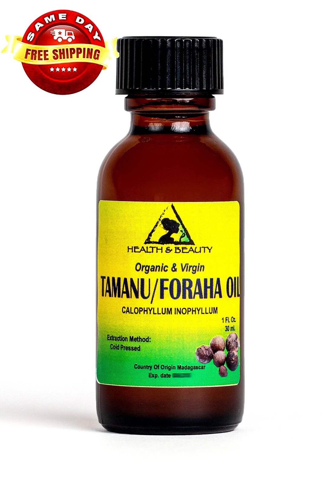 1 Oz TAMANU / FORAHA OIL Organic Cold Pressed Fresh Pure in Glass ...