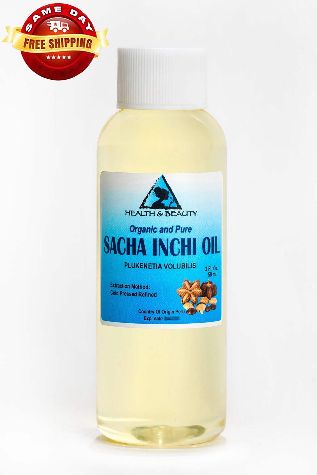 2 Oz SACHA INCHI OIL Refined Organic Carrier Cold Pressed 100% Pure All ...