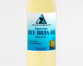 12 Oz RICE BRAN OIL Organic Carrier Unrefined Cold Pressed | Etsy